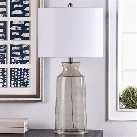 Clove Smokey Gray Glass Vase Table Lamp 94c31 Lamps Plus Vase