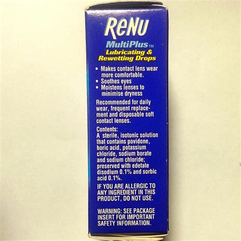 Renu Bausch And Lomb Multiplus Lubricating And Rewetting Eye Drops 8ml Beauty And Personal Care