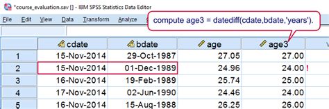 How To Compute Age In SPSS