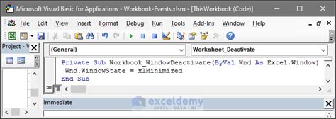 Excel Vba Workbook Level Events And Their Uses Exceldemy