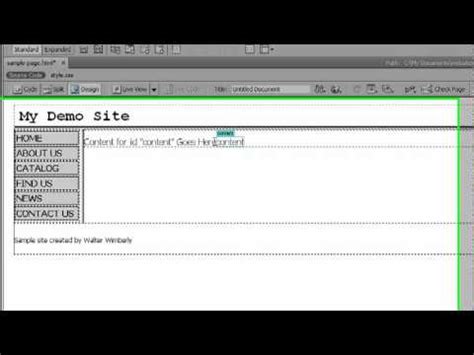 Create A Dreamweaver Template Access 2 Learn