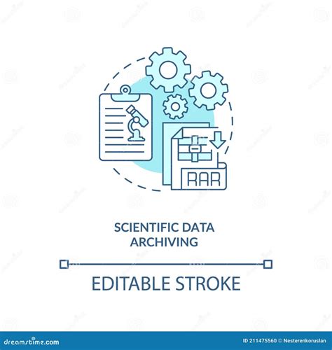 Scientific Data Archiving Concept Icon Stock Vector Illustration Of
