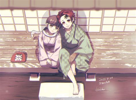 Kamado Tanjirou And Tsuyuri Kanao Kimetsu No Yaiba Drawn By Kanea