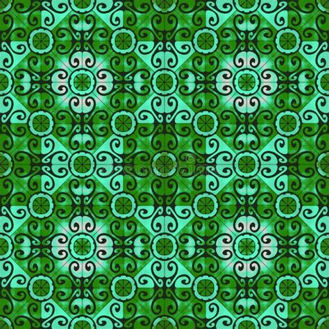 Geometric Tile Background Circle And Square Mosaic Pattern Tiled Motif Background Stock