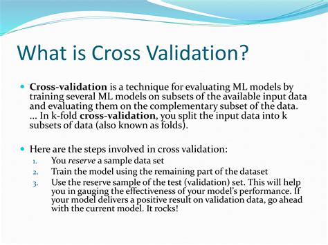 Cross Validation Cross Validationmcross Validationpptx