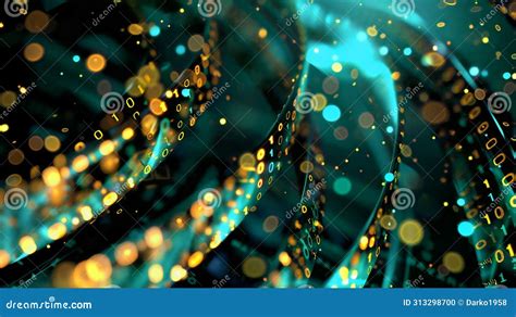 Digital Background Featuring An Abstract Digital Stream Of Binary Code