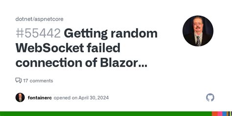 Getting Random Websocket Failed Connection Of Blazor Server Application