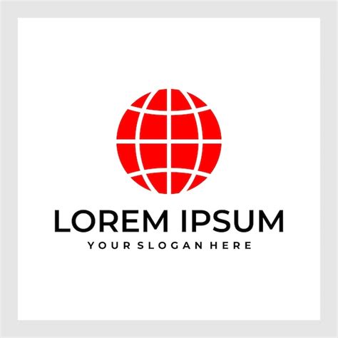추상적 인 모양을 가진 로고 양식 구형 표면 이 로고는 글로벌 기업에 적합하며 프리미엄 벡터