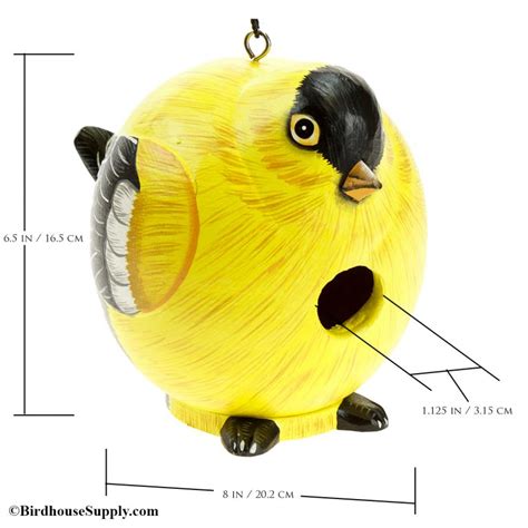 Songbird Essentials Goldfinch Birdhouse Usa Carved