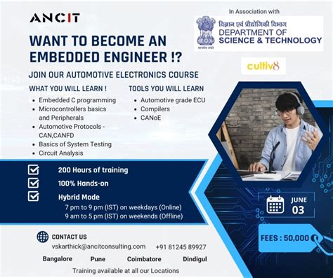 Embedded Automative Handson Training Cultiv8 Ciet Tbi