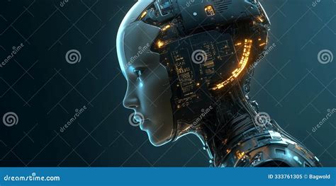 Robot Ai Cybernetic Humanoid With Quantum Technology And Sleek Design