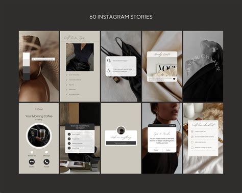 Dark Aesthetic Instagram Templates Atriel