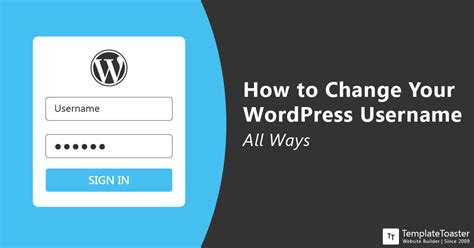 How To Change Your WordPress Username Tutorial Guide