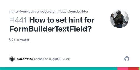 How To Set Hint For FormBuilderTextField Issue Flutter Form Builder Ecosystem Flutter