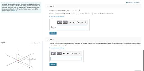 solved a review constants part d a particle with positive