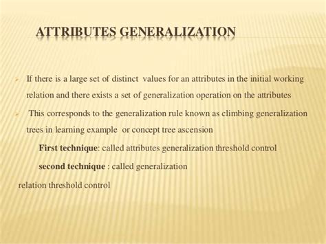 Data Generalization And Summarization