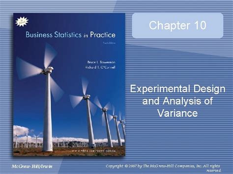 Chapter Experimental Design And Analysis Of Variance