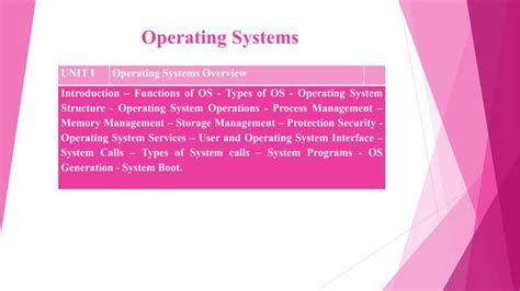 unit 1 operating systems overview pptx