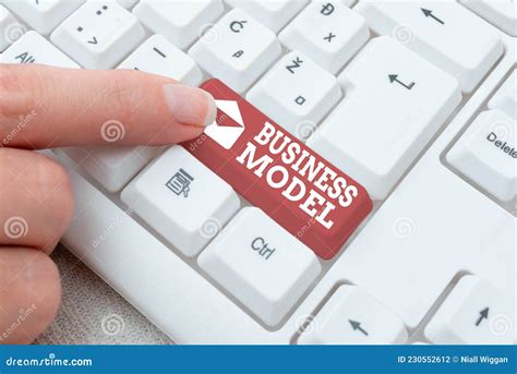 Hand Writing Sign Business Model Business Overview Strategy That A