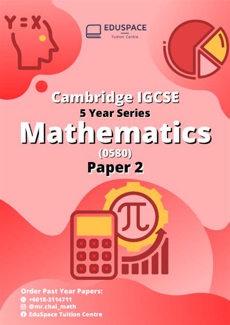 Cambridge Igcse Extended Mathematics 0580 5 Years Series Past Year