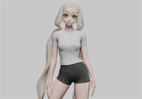 Anime Young Girl V26677 3d Model By Nickianimations