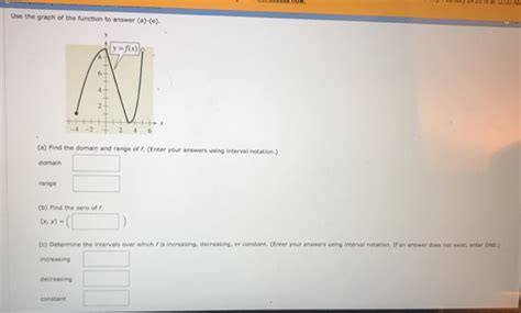 solved use the graph of the function to answer a e