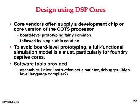 Ppt Vlsi Design 1998 Tutorial Part 1 Core Building Blocks And Building Systems Using Cores