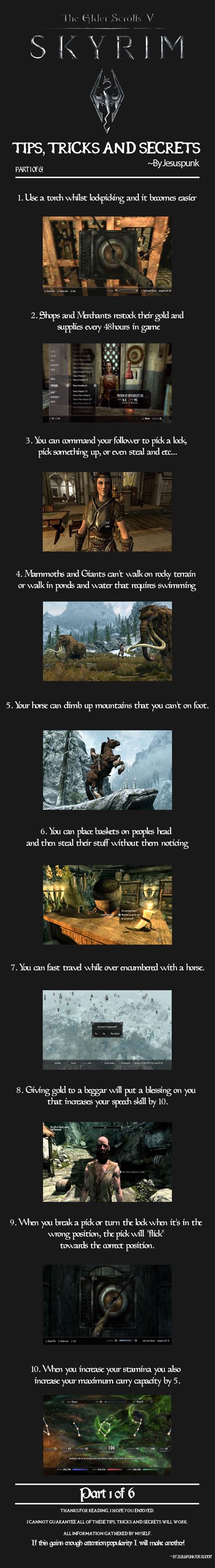 Skyrim Tips Tricks And Secrets Part 1 Gaming