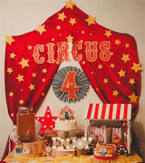 День рождение в стиле Цирк День рождения Цирковая вечеринка Первые дни рождения