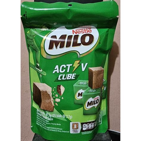 Milo Activ Cube 675g Pouch 25 Blocks Cube Shaped Chocolate Candy