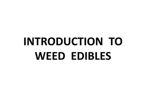 PPT INTRODUCTION TO WEED EDIBLES PowerPoint Presentation Free Download ID