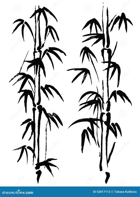 竹子黑白线描图片 线描竹子画图片大全 白描竹子图片大全 第4页 大山谷图库