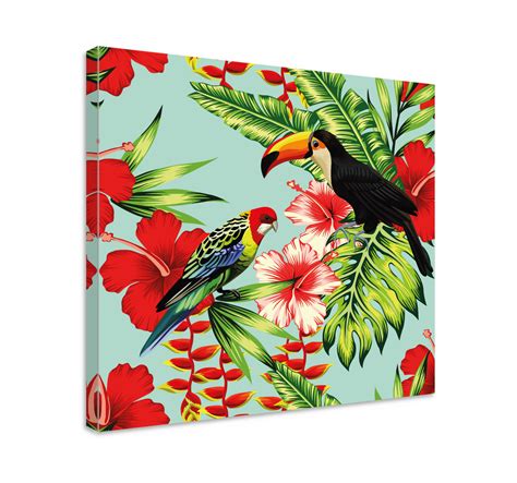 Prints Digital Prints Tropical Bird Art Canvas Canvas Tropical Birds