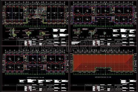 Autocad Drawings Of 3 Story Practical Training Class 205m X 78m For