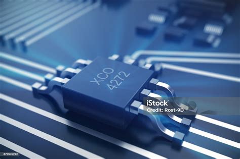 3d 렌더링 회로 보드입니다 기술 배경입니다 중앙 컴퓨터 프로세서 Cpu 개념입니다 마더보드 디지털 칩 했다입니다 기술 과학 Eda 배경입니다 통합 통신 프로세서 Cpu