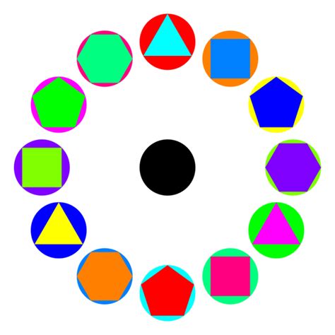 Free Svg 4 Polygons In Circles Rainbow Nohat Cc