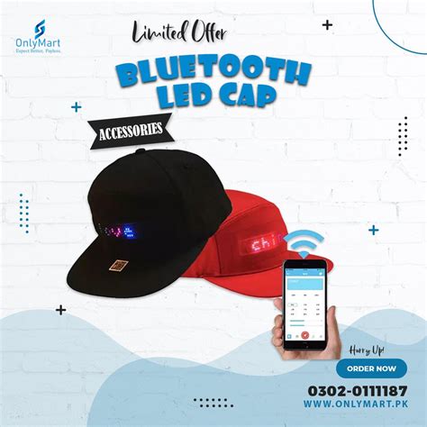 Bluetooth Led Cap Only Mart Display 80 English Characters