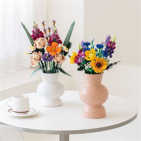 페피타 라뮤 레고 꽃병 세라믹 화병 도자기 플라워 레고 꽃다발 위시버킷