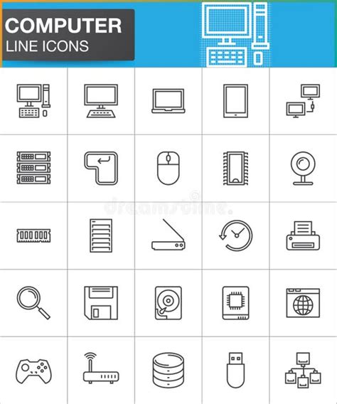 Editable Outline Computer Vector Stock Illustrations 42 310 Editable Outline Computer Vector