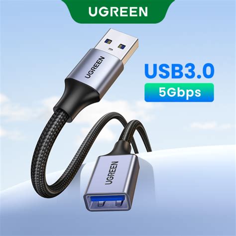 UGREEN USB Extension Cable USB Extender USB Cable Male To Female Gbps Data Transfer