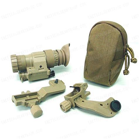PVS 14 NVG Style 3x Magnifier Scope With Red Laser Tan For 79 99 Tacticalgeartrade Uk