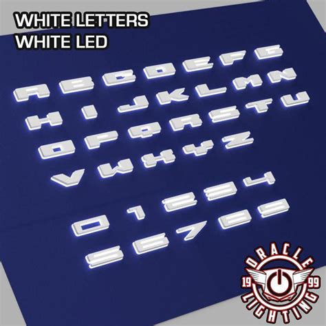 Oracle Universal Illuminated Led Letter Badges White Led
