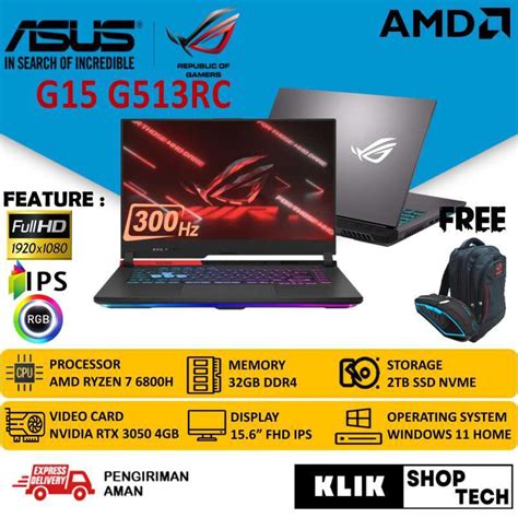 Jual Asus Rog Strix G G Rc Rtx Ryzen H Gb Tb Ssd Fhd Ips Hz Win Di Seller