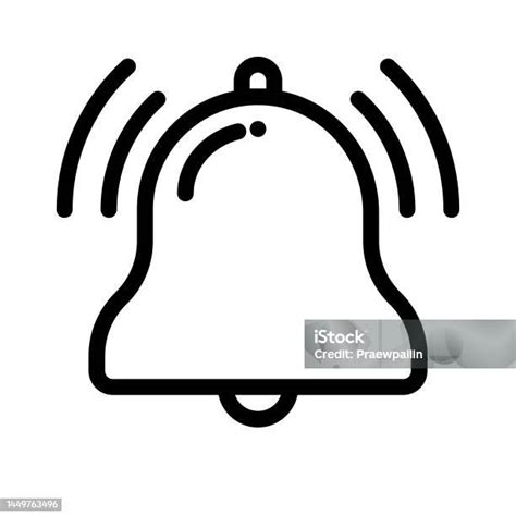 벨 아이콘입니다 템플릿 디자인을 위한 간단한 요소 기호입니다 웹 사이트 및 모바일 애플리케이션에 사용할 수 있습니다 벡터 누름 버튼에 대한 스톡 벡터 아트 및 기타 이미지