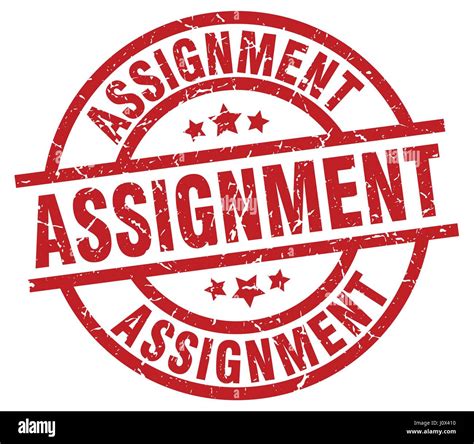 Assignment Round Red Grunge Stamp Stock Vector Image And Art Alamy