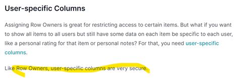 How Safe Are User Specif Rows Ask For Help Glide Community