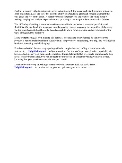 Narrative Thesis Statement Definition Pdf Essays Narrative