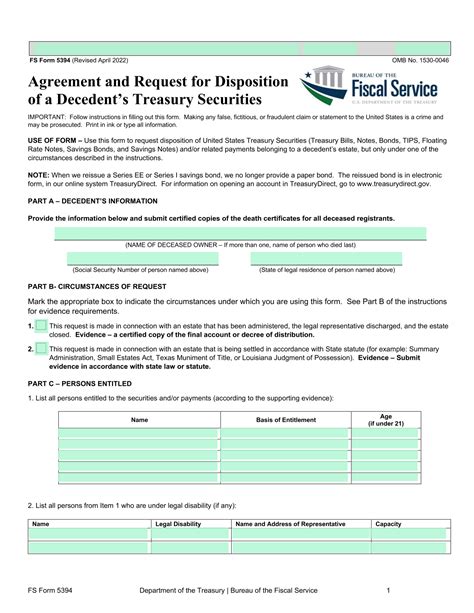 Fs Form 5394