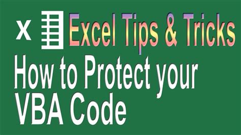 How To Protect Your Vba Code Excel Vba Tips N Tricks 5 Youtube