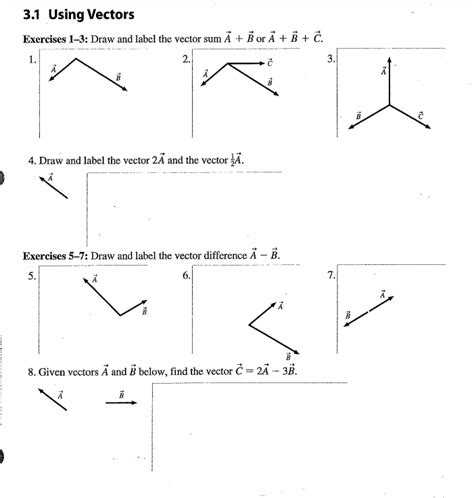Solved Using Vectors Exercises Draw And Label The Chegg